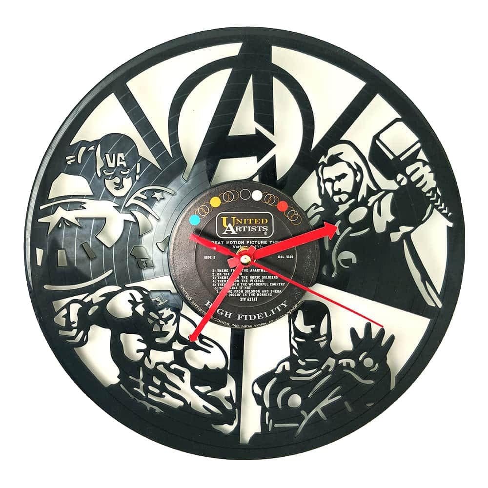 Marvel Avengers Vinyl Record Clock - OddBits